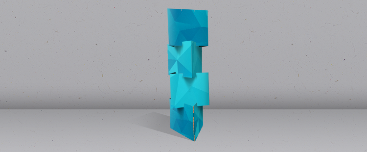 5 Vertical cardboard cube display Printing: £ 122.59 | BIZAY